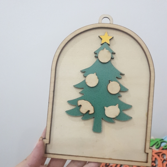 Other | Wooden Frame Shaped Like A Christmas Bell | Poshmark